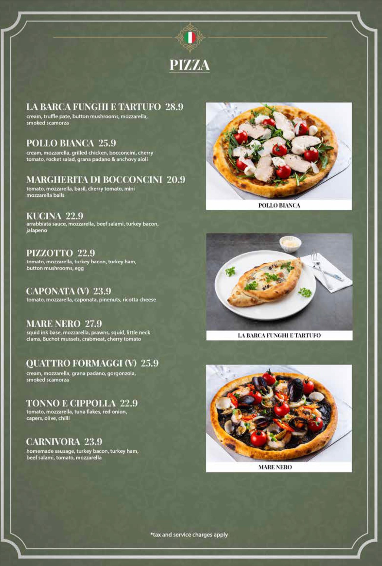 Kucina Italian Restaurant Singapore Menu Prices Updated 2024