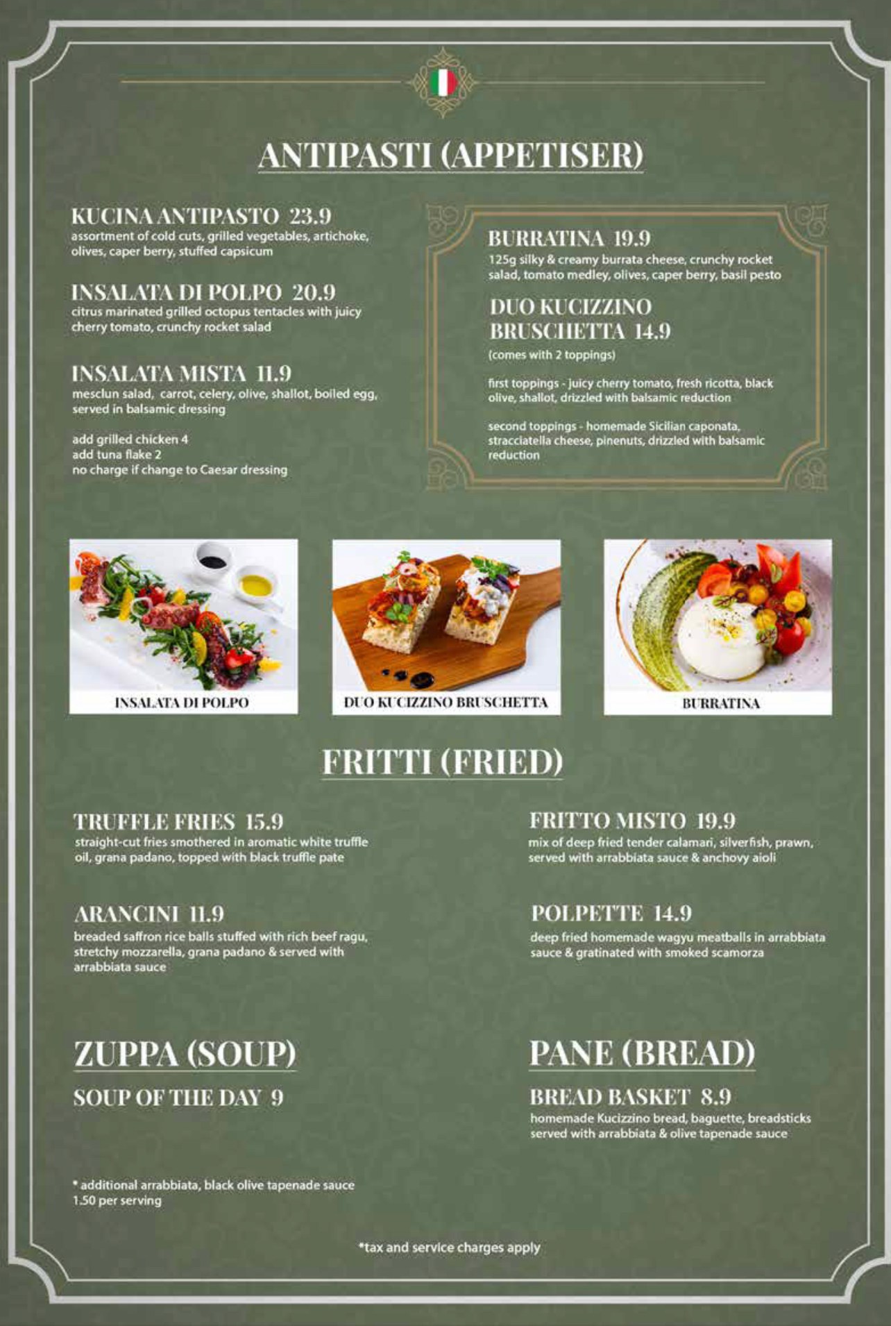 Kucina Italian Restaurant Singapore Menu Prices Updated 2024