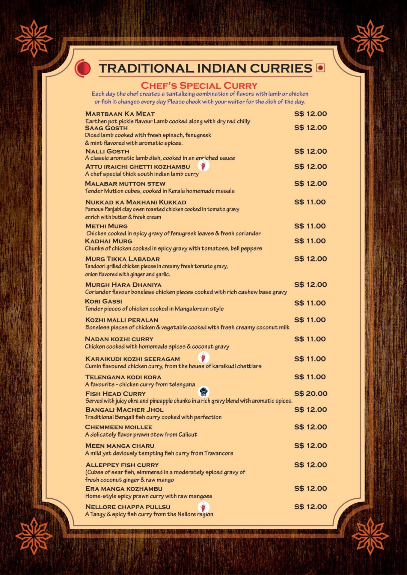 Nandhana’s Restaurant Singapore Menu Updated Apr 2024