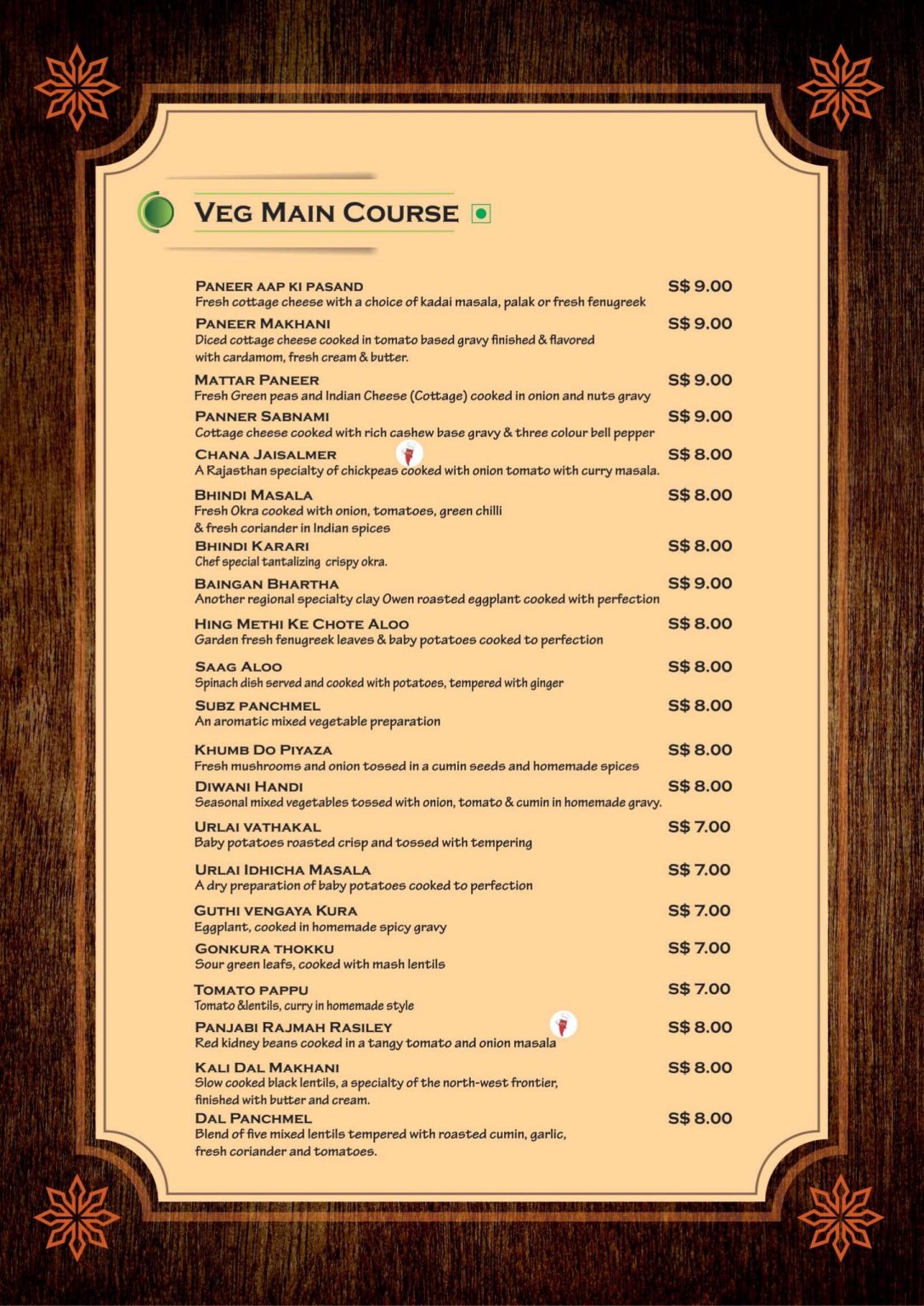 Nandhana’s Restaurant Singapore Menu Updated Apr 2024
