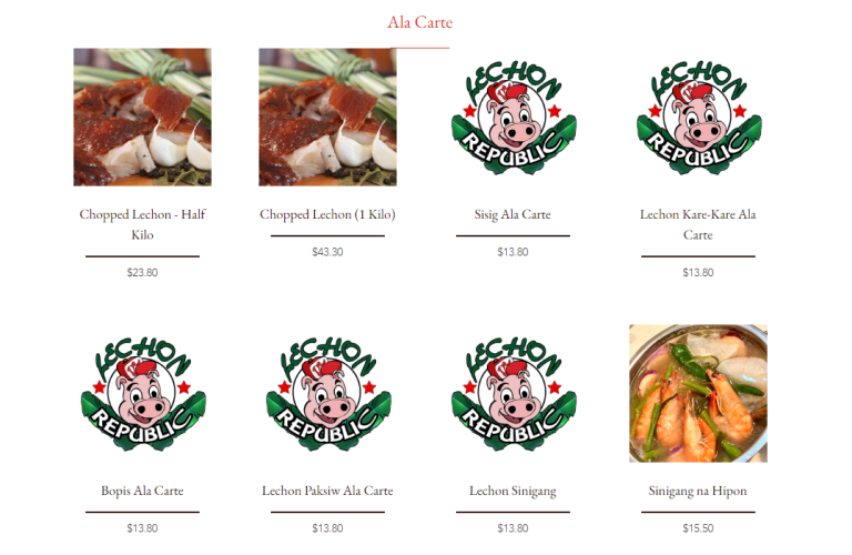 Lechon Republic Singapore Menu & Price List Updated Apr 2024