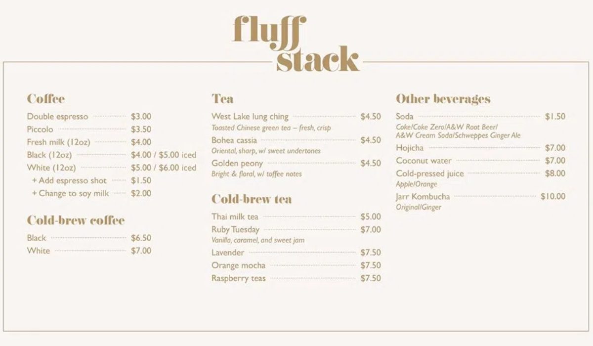 Fluff Stack Singapore Menu Price Updated Apr 2024